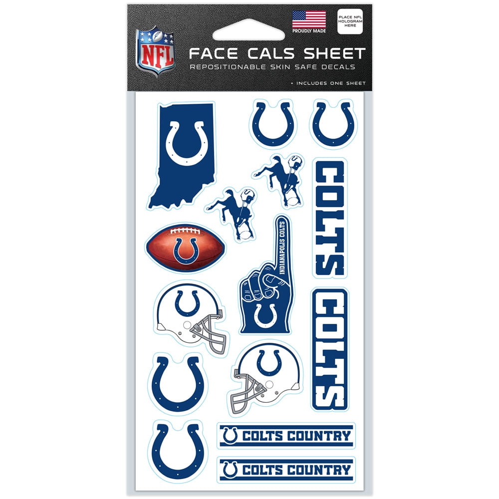 NFL Indianapolis Colts Prime 4" x 7" Face Cal Sheet - Walmart.com