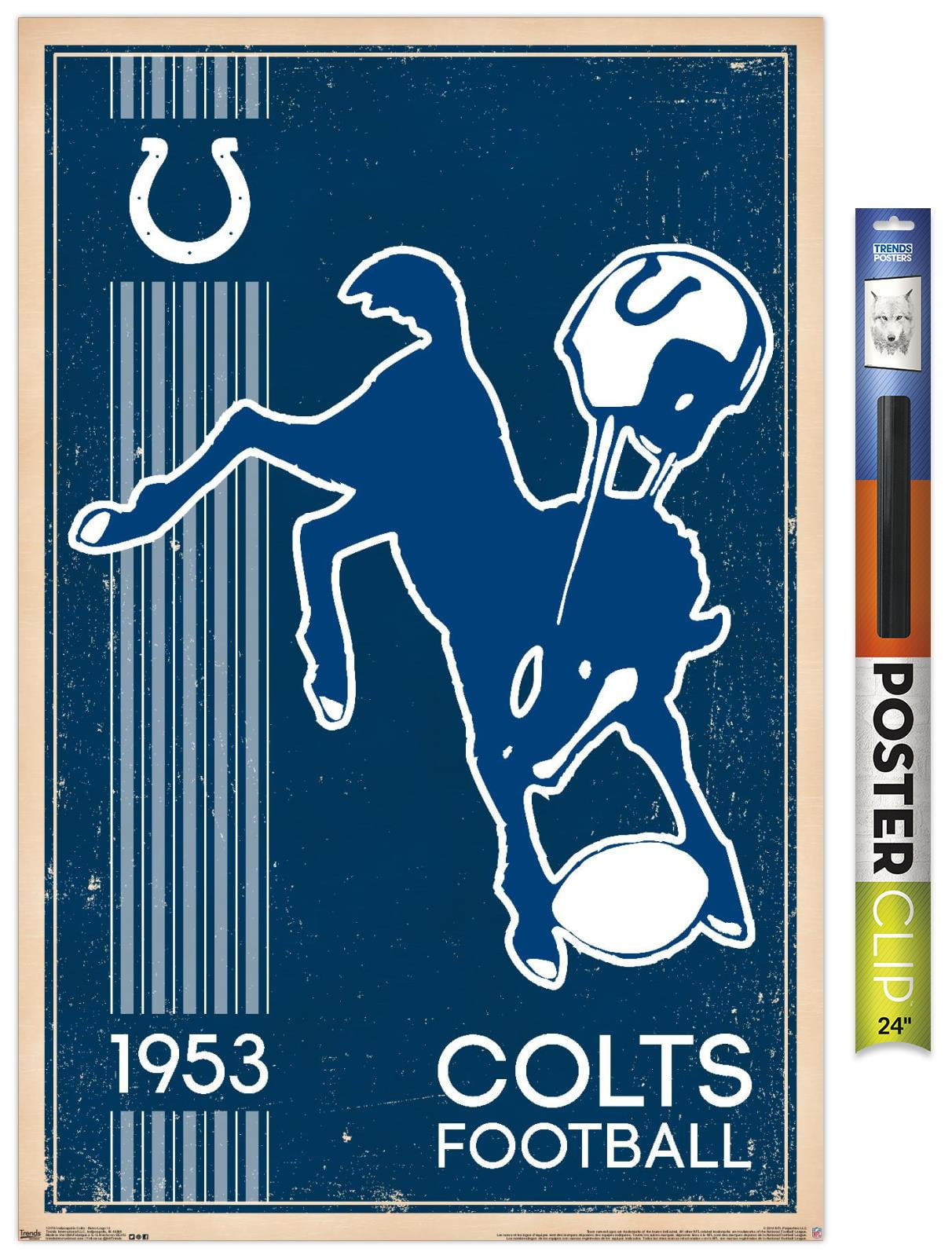 NFL Indianapolis Colts - Retro Logo 14 Wall Poster, 22.375" x 34 ...