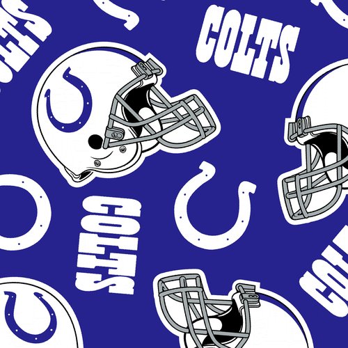 NFL Indianpolis Colts 58" 100% Polyester Fleece Sports Logo Fabric By ...