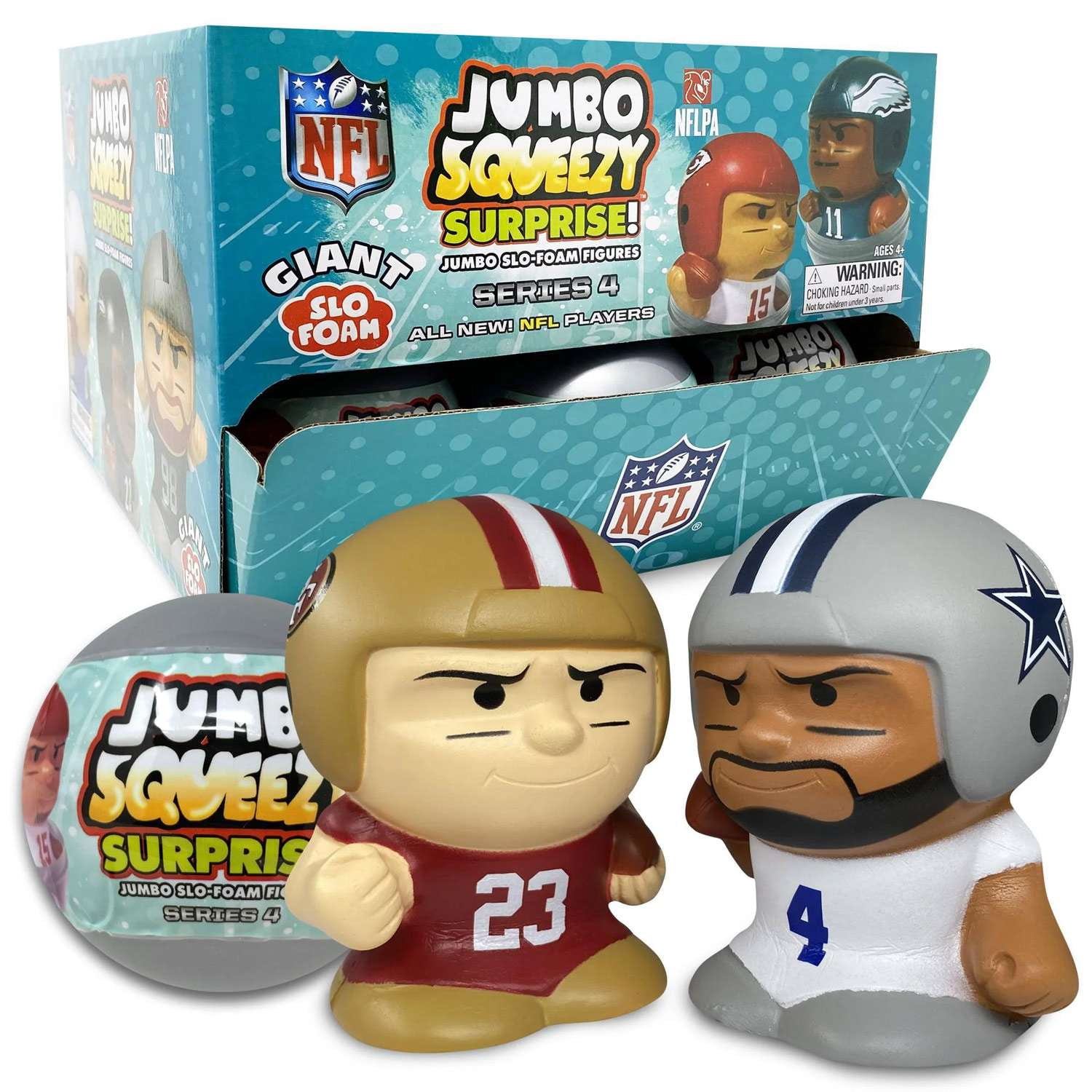 NFL JUMBO Squeezy Surprise! Series 4 Football Mystery Box (18 Packs ...