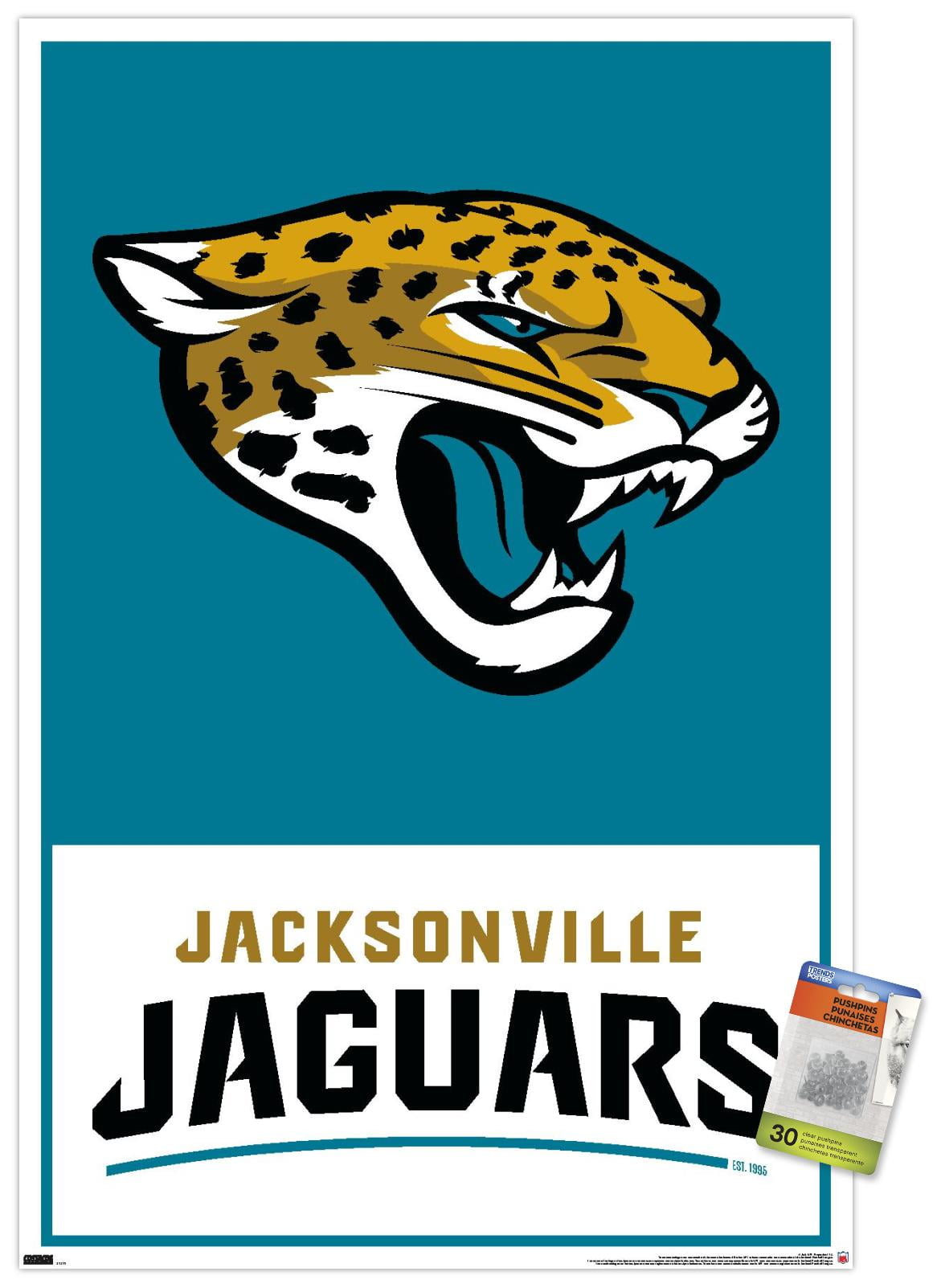 NFL Jacksonville Jaguars - Logo 21 Wall Poster with Push Pins, 22.375 ...