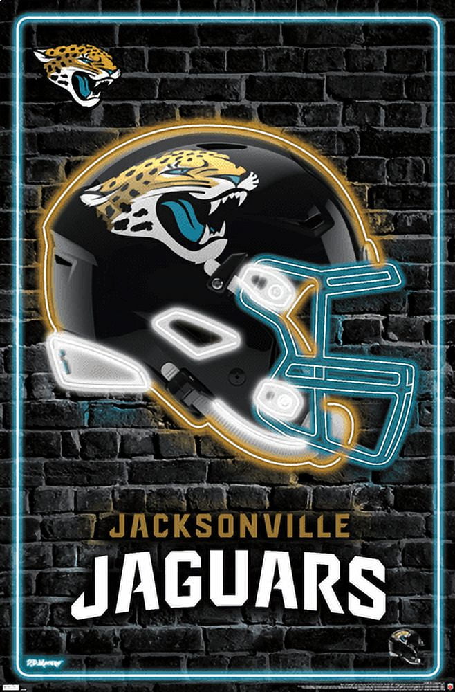 NFL Jacksonville Jaguars - Neon Helmet 23 Wall Poster, 22.375" x 34 ...