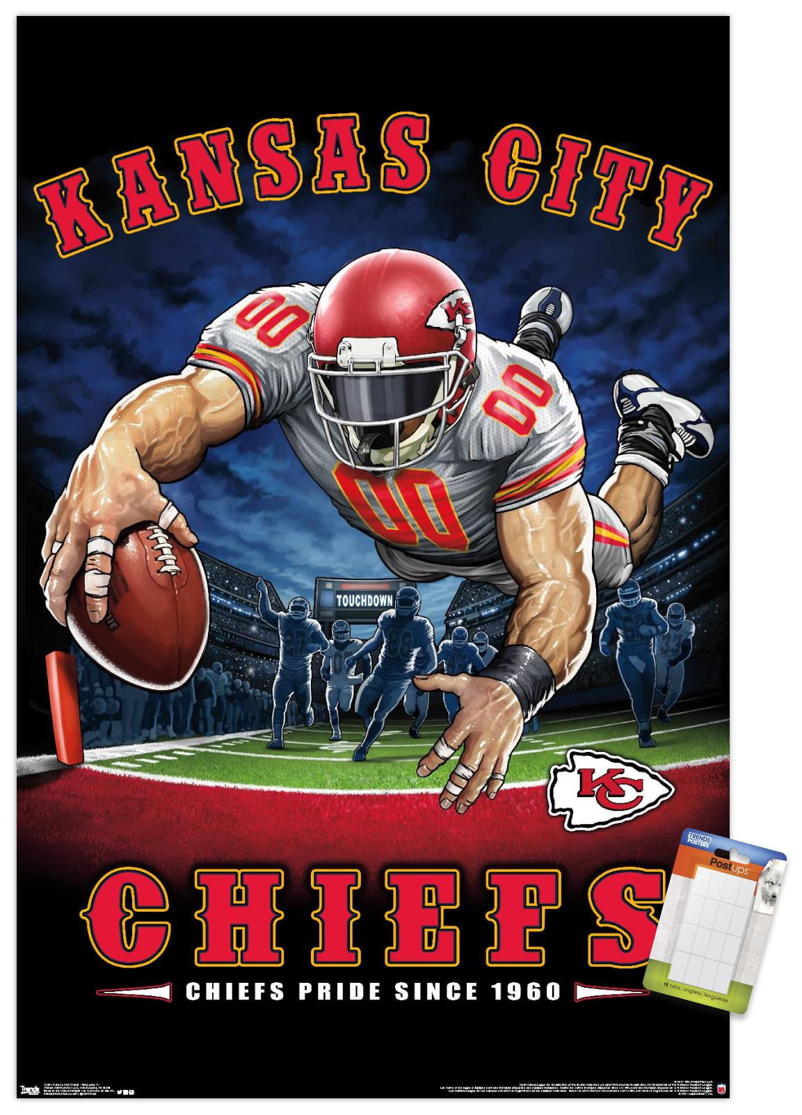 NFL Kansas City Chiefs - End Zone 17 Wall Poster, 14.725" x 22.375 ...