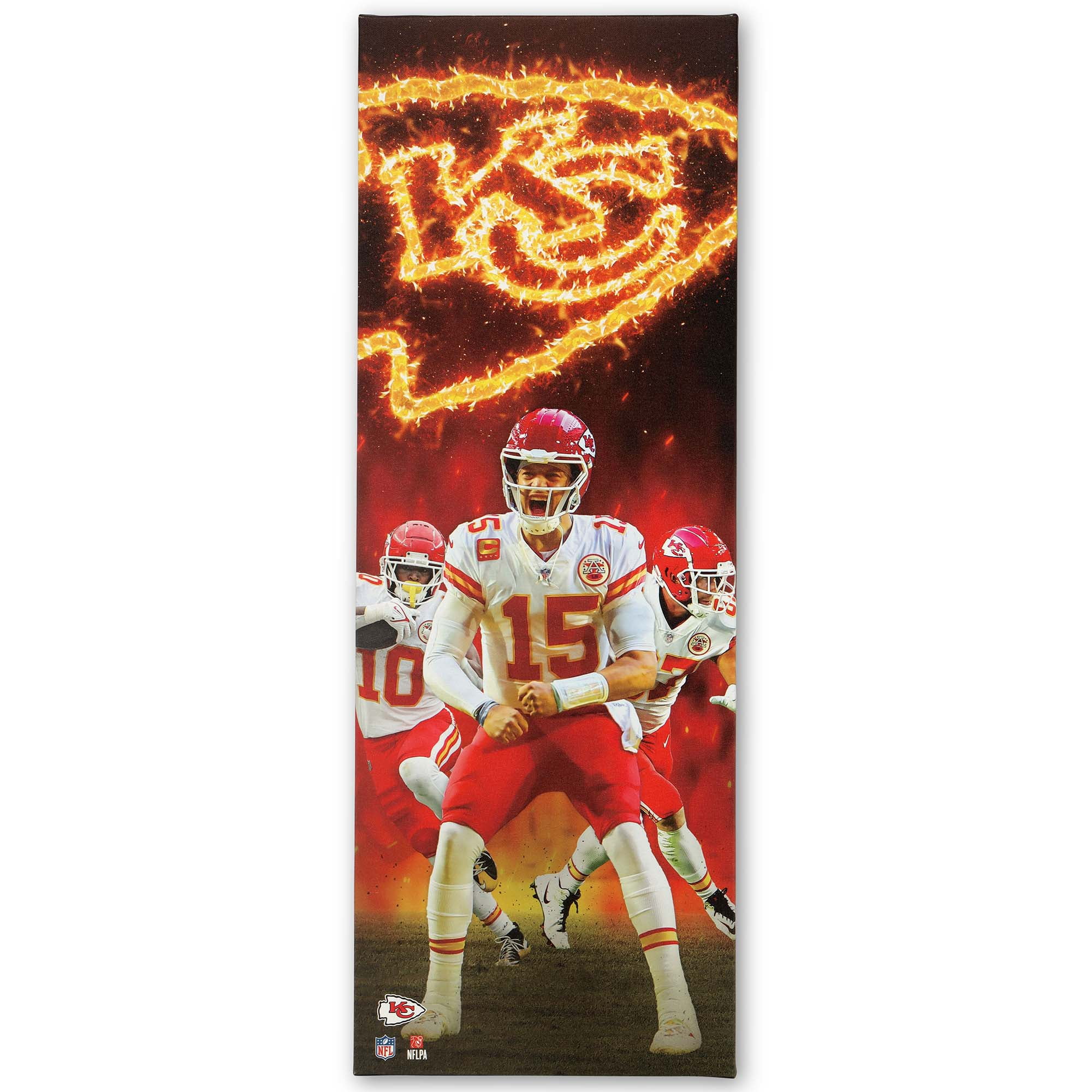 NFL Kansas City Chiefs Flaming Logo Canvas Wall Decor - Walmart.com