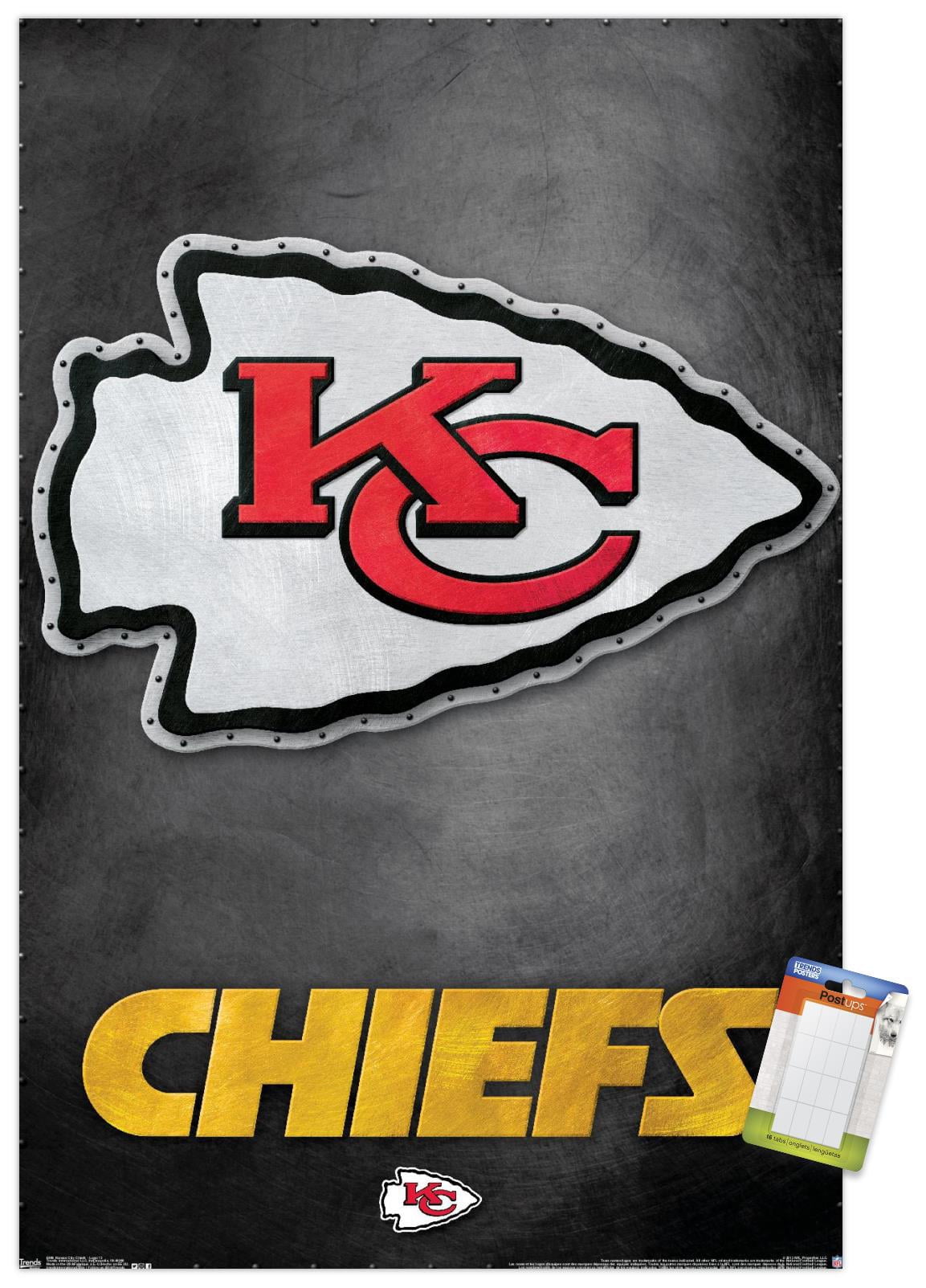 NFL Kansas City Chiefs - Logo 13 Wall Poster, 22.375" x 34" - Walmart.com