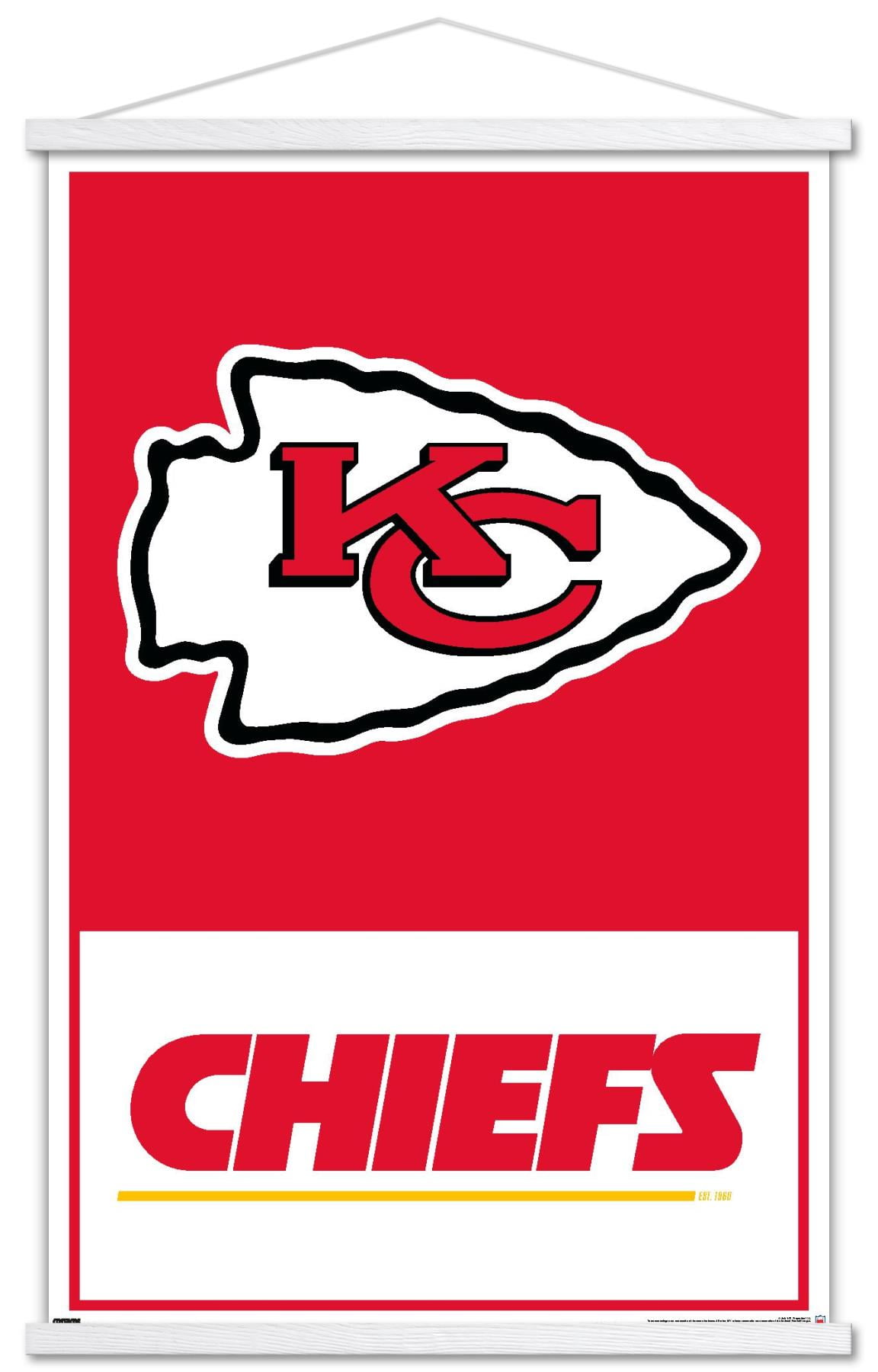 NFL Kansas City Chiefs - Logo 21 Wall Poster with Magnetic Frame, 22. ...
