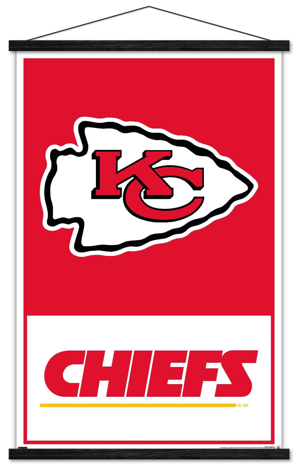 NFL Kansas City Chiefs - Logo 21 Wall Poster with Magnetic Frame, 22. ...