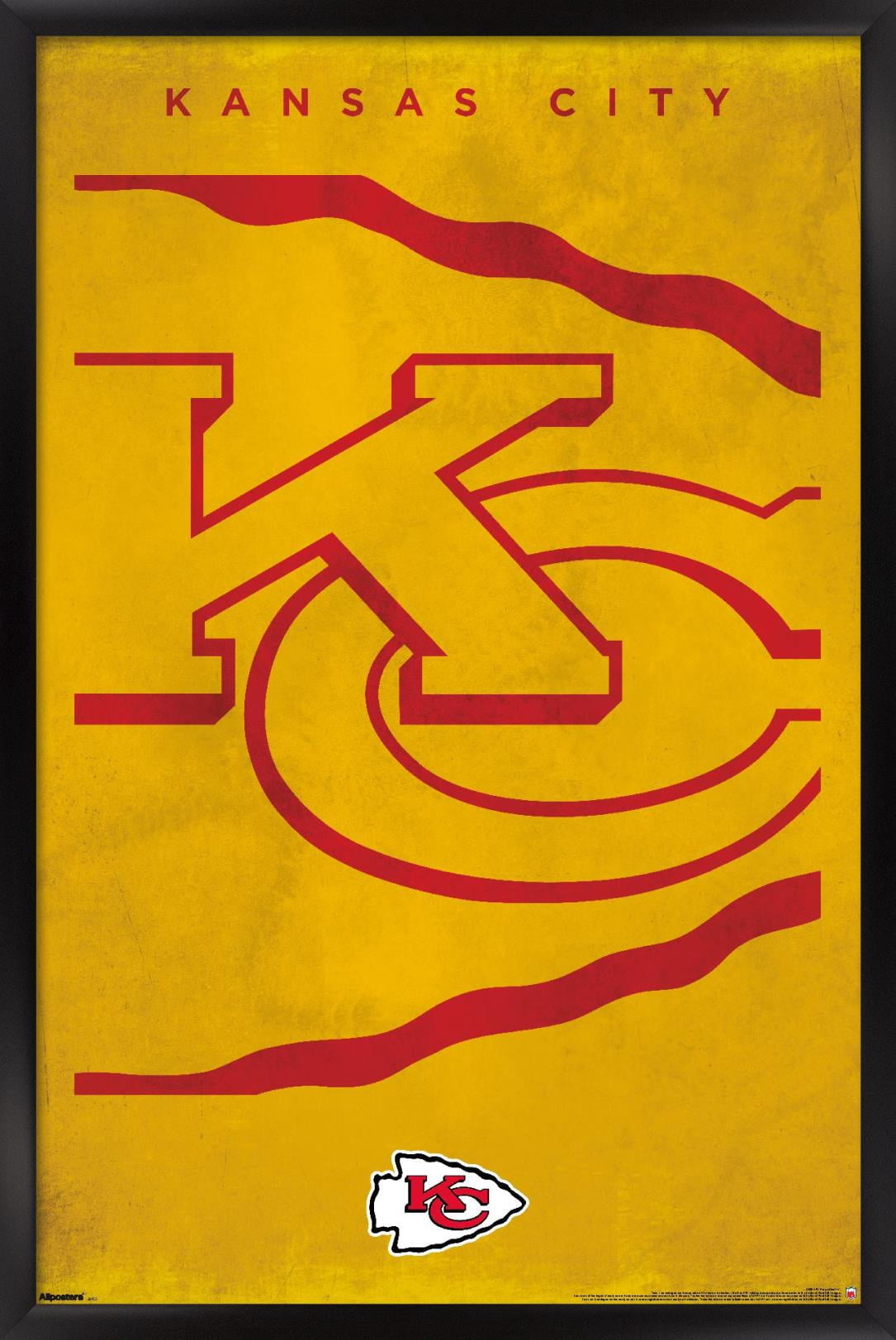 NFL Kansas City Chiefs - Logo 25 Wall Poster, 22.375" x 34" Framed ...