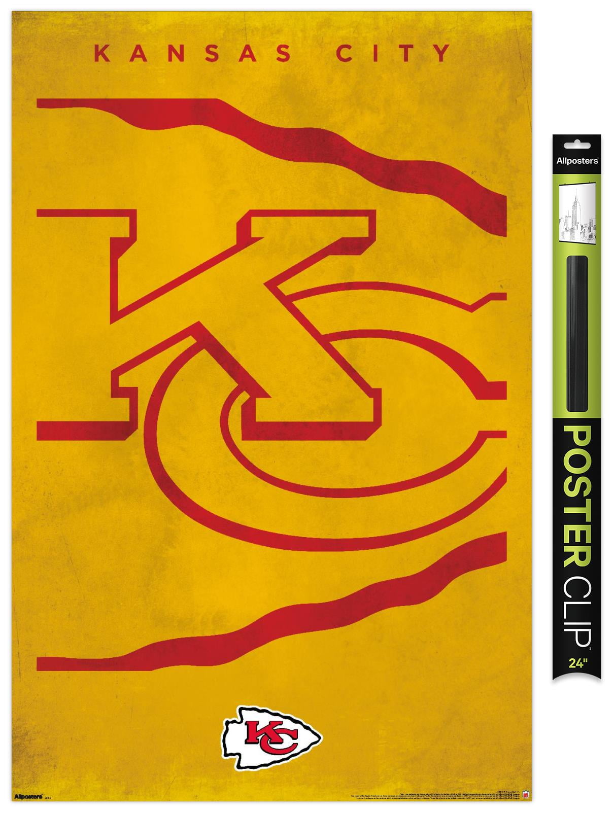 NFL Kansas City Chiefs - Logo 25 Wall Poster, 22.375" x 34" - Walmart ...