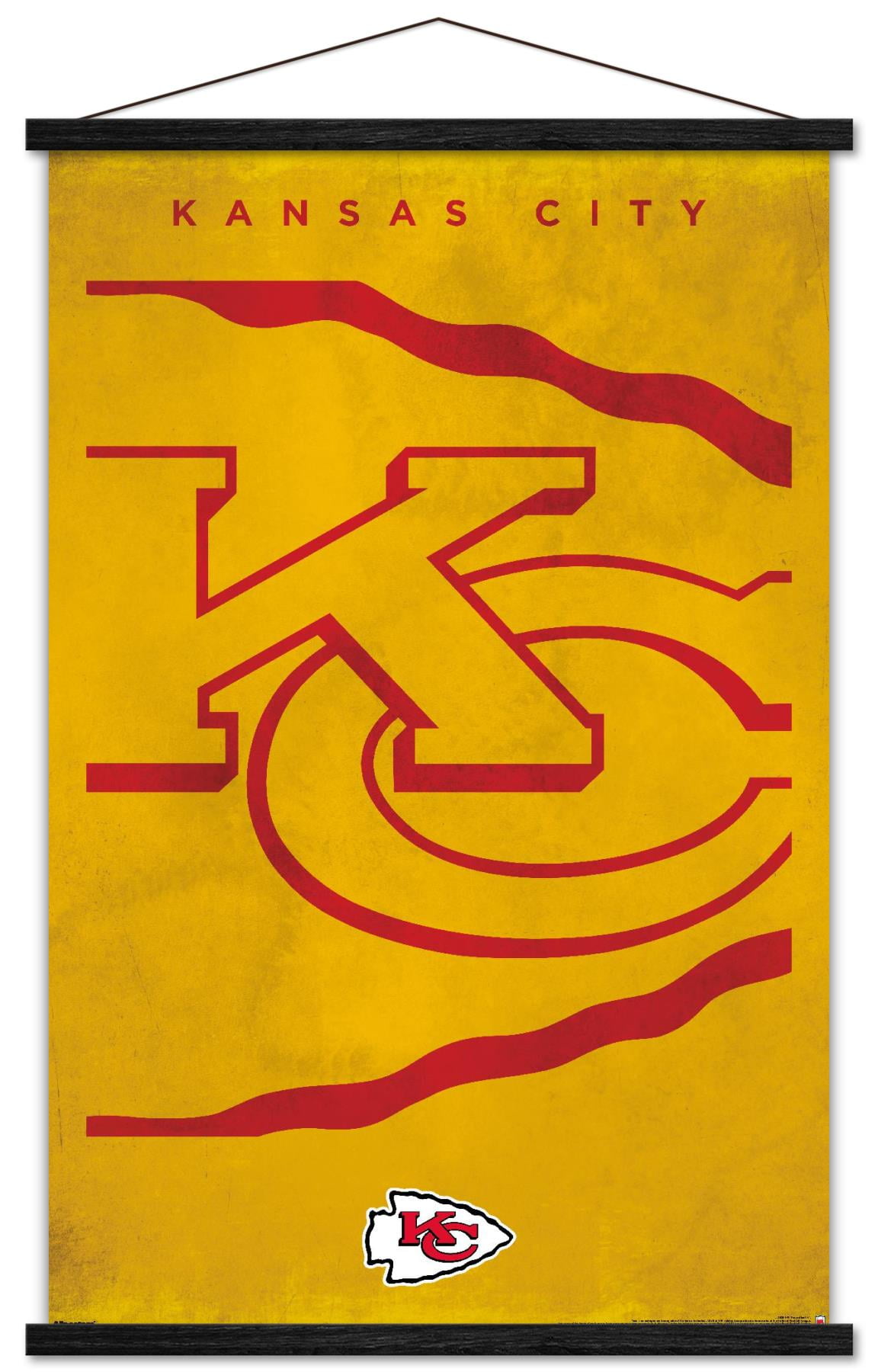 NFL Kansas City Chiefs - Logo 25 Wall Poster with Magnetic Frame, 22. ...
