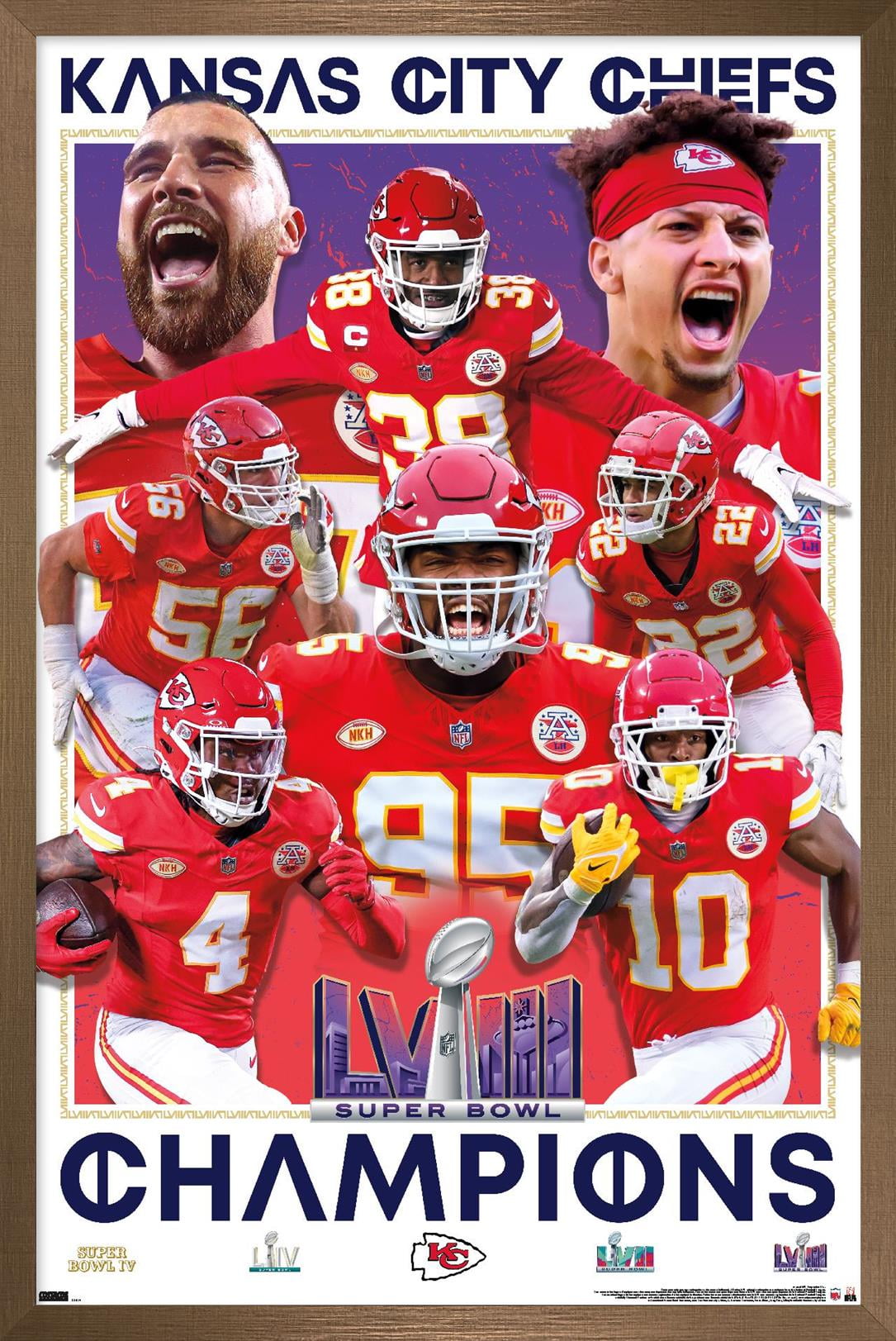 NFL Kansas City Chiefs - Super Bowl LVIII Champions Wall Poster, 22.375 ...