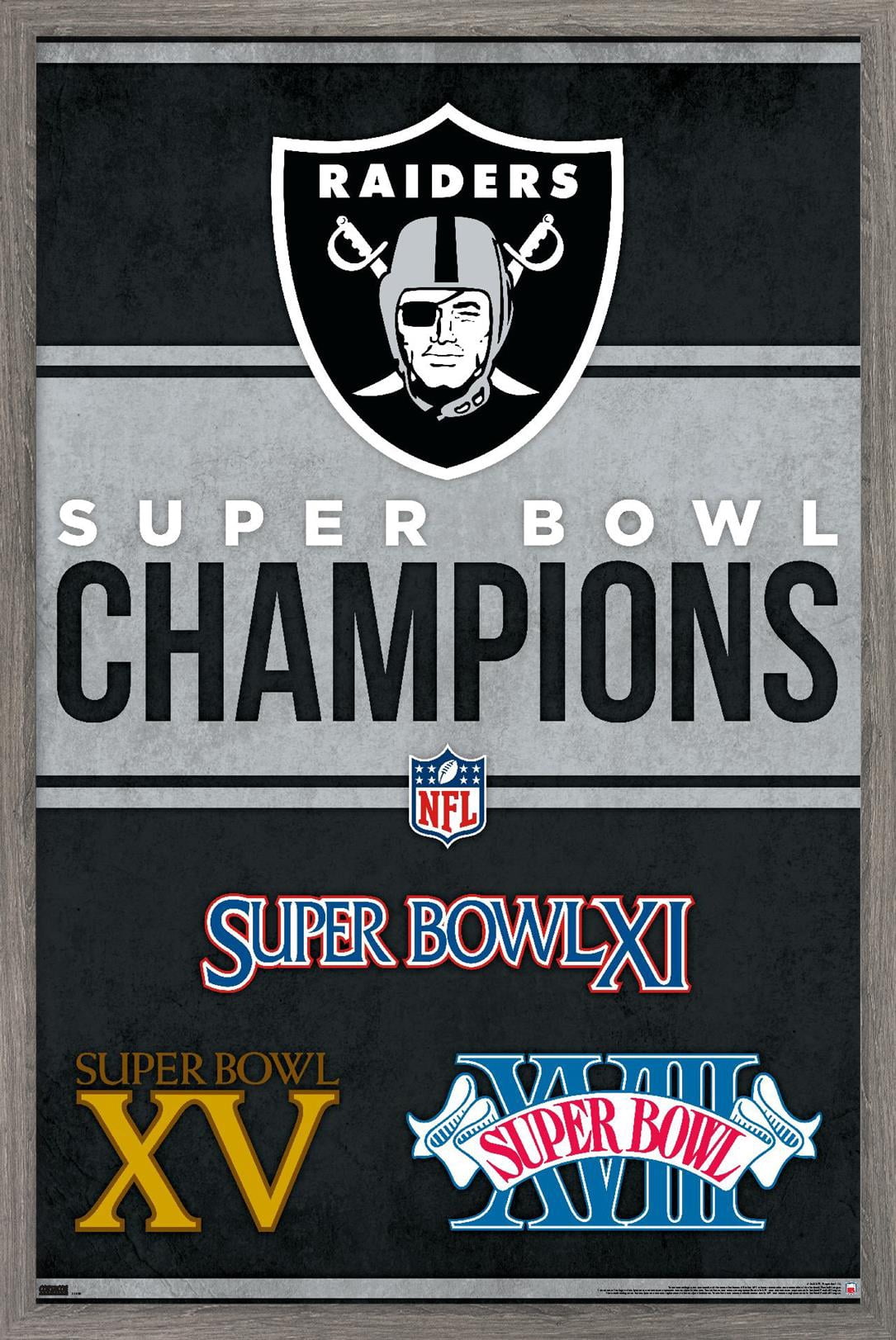 NFL Las Vegas Raiders - Champions 23 Wall Poster, 14.725" x 22.375 ...
