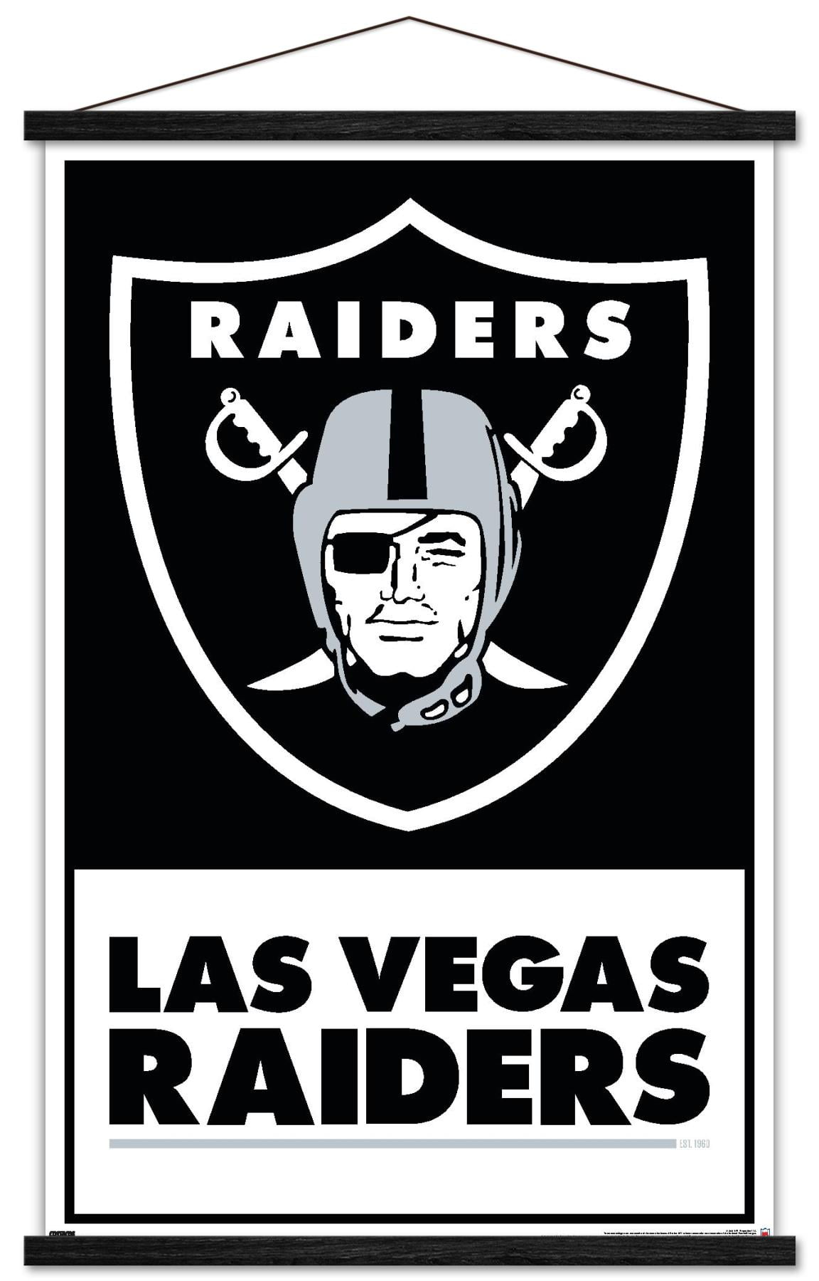 NFL Las Vegas Raiders - Logo 21 Wall Poster with Magnetic Frame, 22.375 ...