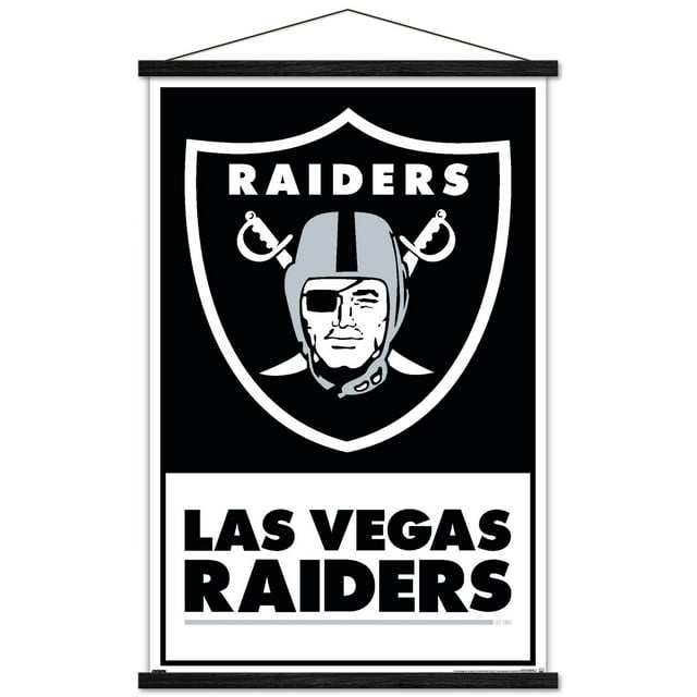 NFL Las Vegas Raiders - Logo 21 Wall Poster with Magnetic Frame, 22.375 ...