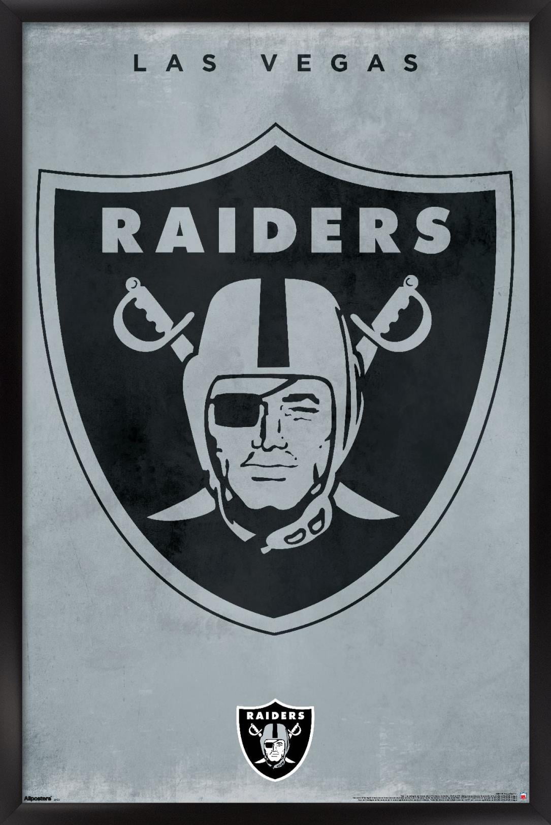 NFL Las Vegas Raiders - Logo 25 Wall Poster, 22.375" x 34" Framed ...