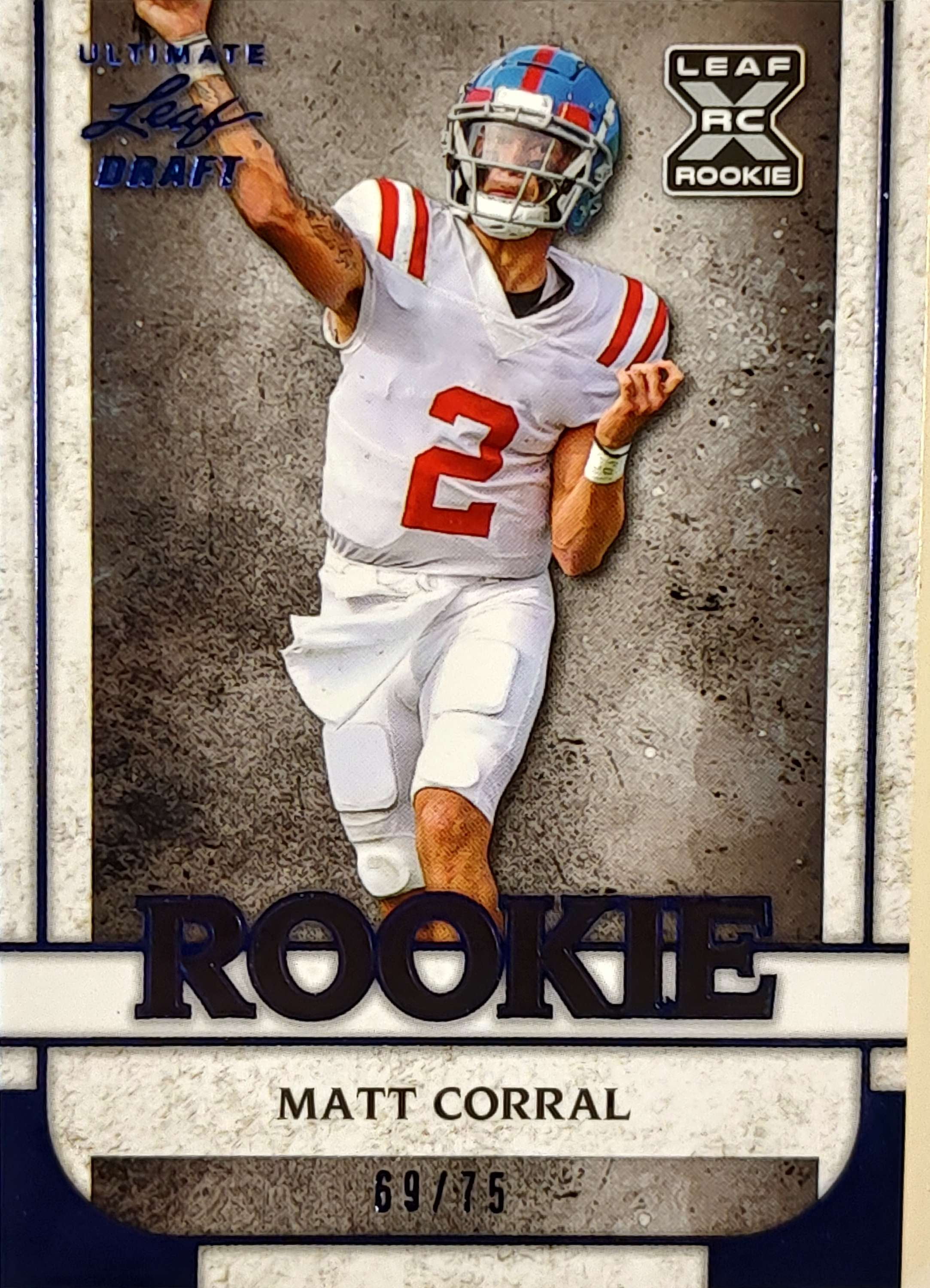 NFL Leaf 2022 Ultimate Draft Football Single Card /75 Matt Corral #15 ...
