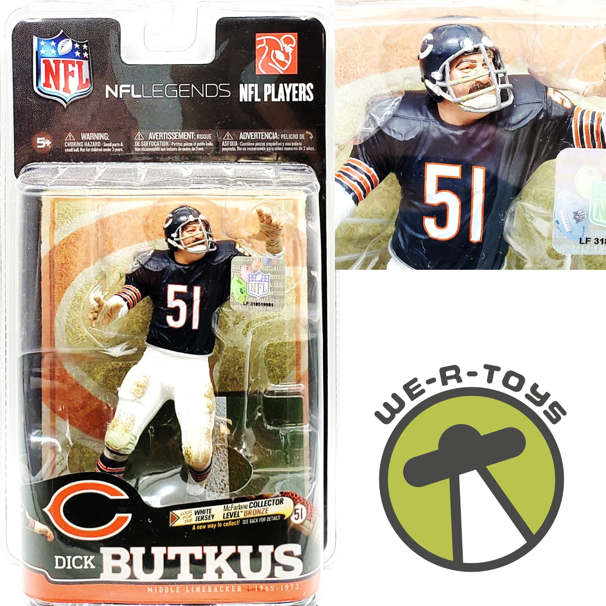 NFL Legends Dick Butkus Action Figure Chicago Bears #51 McFarlane 2010 ...
