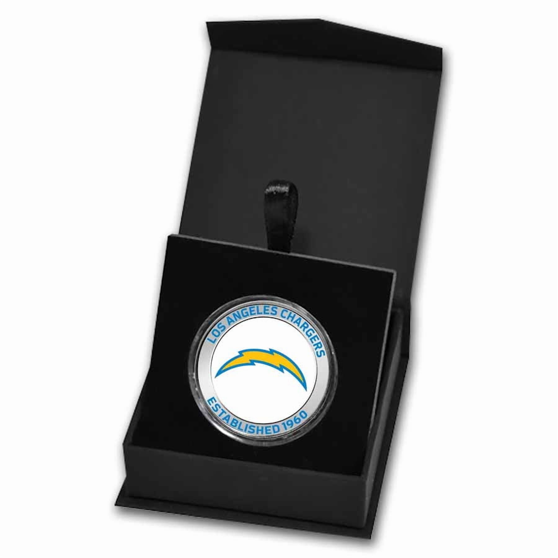 NFL Los Angeles Chargers 1 oz Silver Colorized Round (w/Box) - Walmart.com
