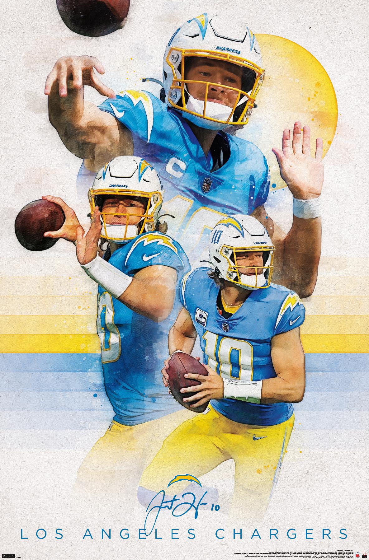 Trends International NFL LA Chargers - Justin Herbert 22 Wall Poster ...