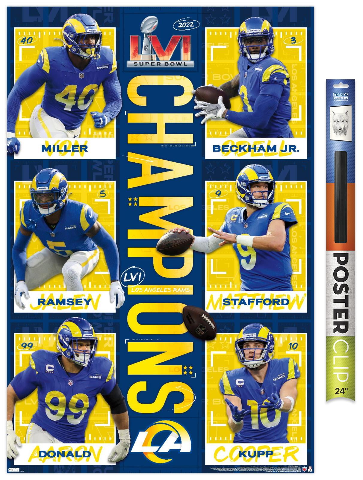 NFL Los Angeles Rams 22.37 in x 34 in Posters, by Trends International ...