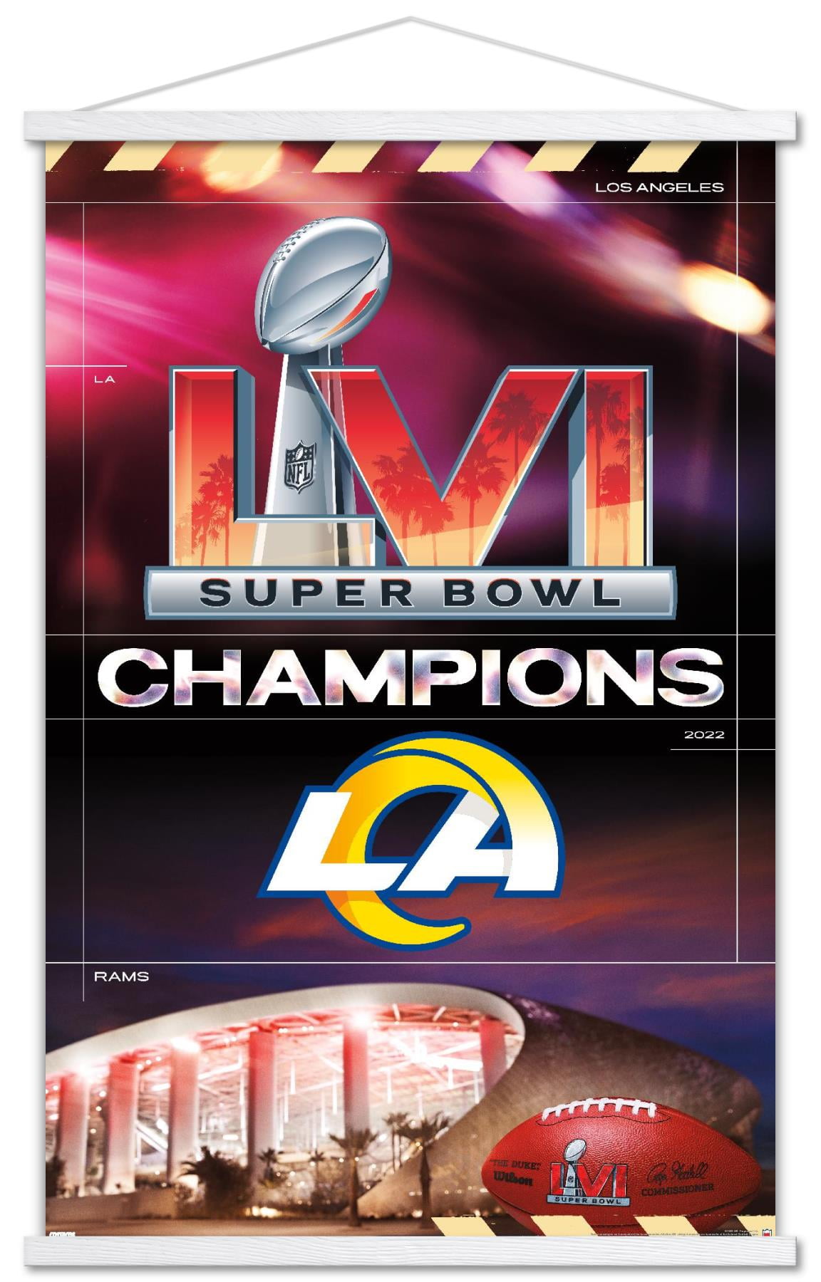 NFL Los Angeles Rams 24 in x 40 in Posters, by Trends International ...