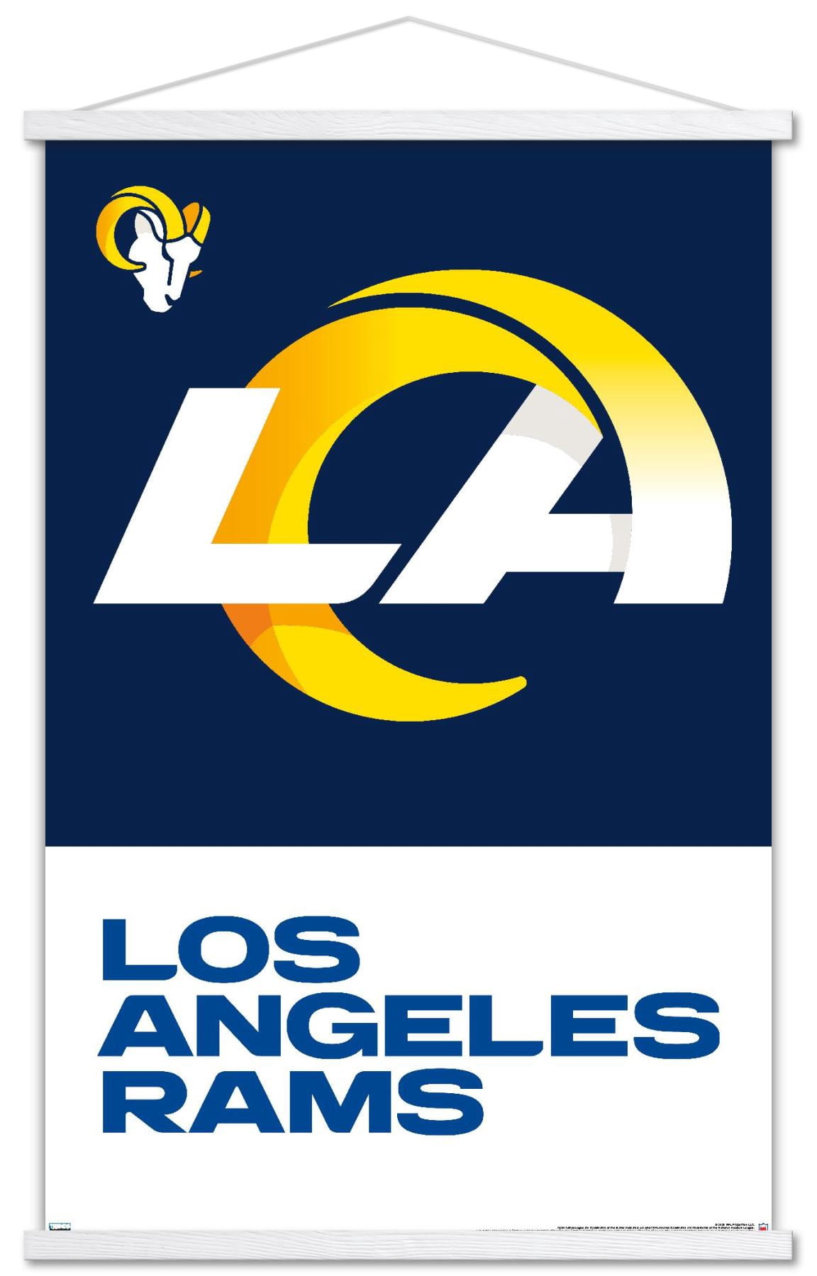 NFL Los Angeles Rams - Logo 20 Wall Poster with Wooden Magnetic Frame ...