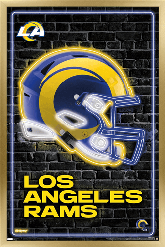 NFL Los Angeles Rams - Neon Helmet 23 Wall Poster, 14.725" x 22.375 ...