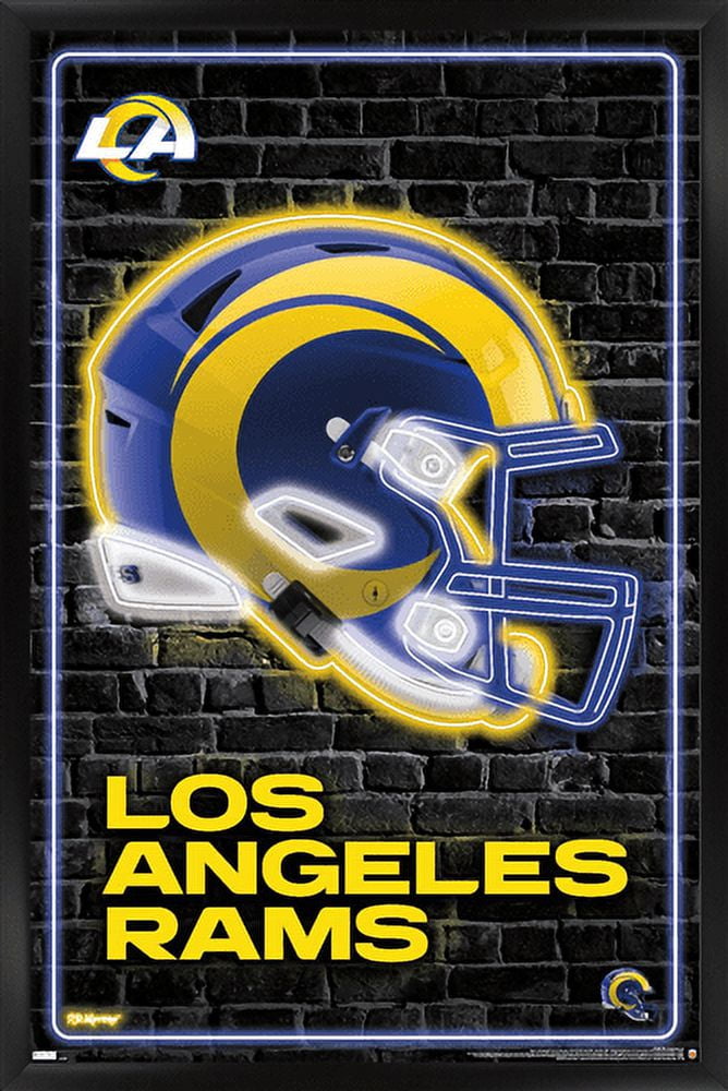 NFL Los Angeles Rams - Neon Helmet 23 Wall Poster, 14.725" x 22.375 ...
