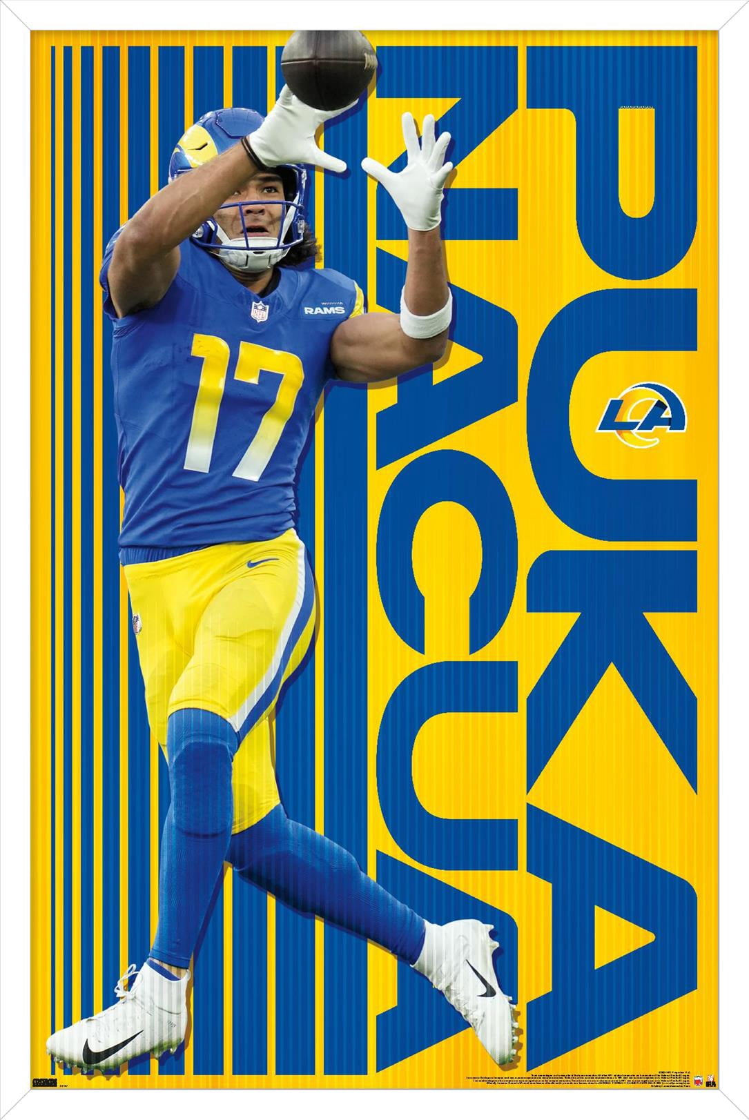 NFL Los Angeles Rams - Puka Nacua 24 Wall Poster, 22.375" x 34" Framed ...