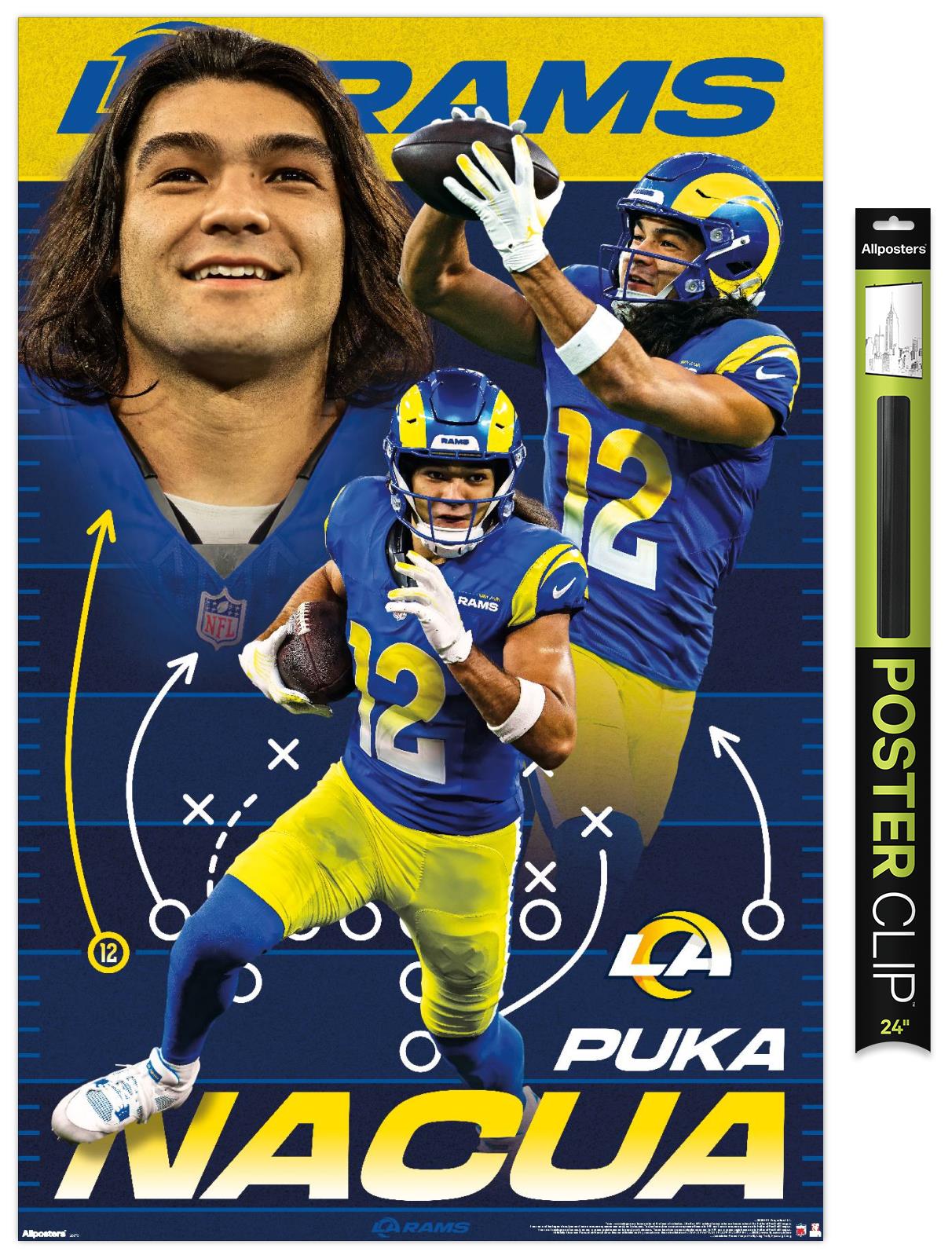NFL Los Angeles Rams - Puka Nacua 25 Wall Poster, 22.375" x 34 ...