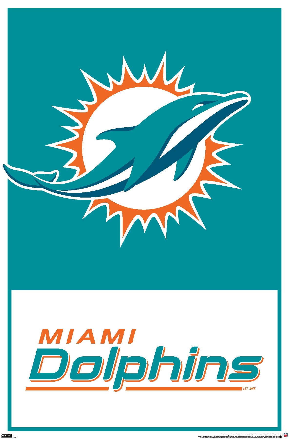 NFL Miami Dolphins - Logo 21 Wall Poster, 22.375" x 34" - Walmart.com