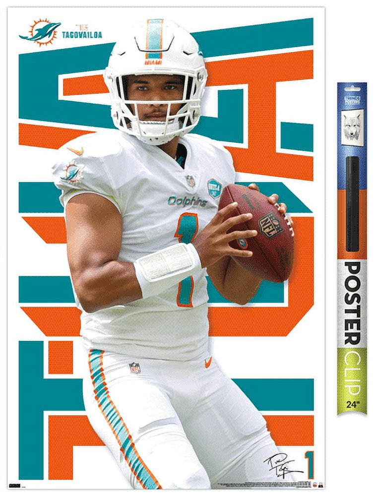 NFL Miami Dolphins - Tua Tagovailoa 20 Wall Poster, 22.375" x 34 ...