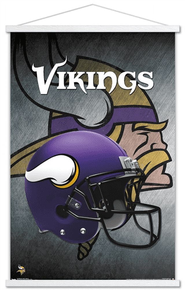 NFL Minnesota VIkings - Helmet 16 Wall Poster with Magnetic Frame, 22. ...