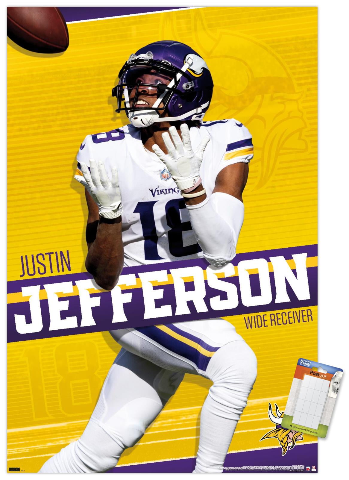 NFL Minnesota Vikings - Justin Jefferson 22 Wall Poster, 22.375" x 34 ...