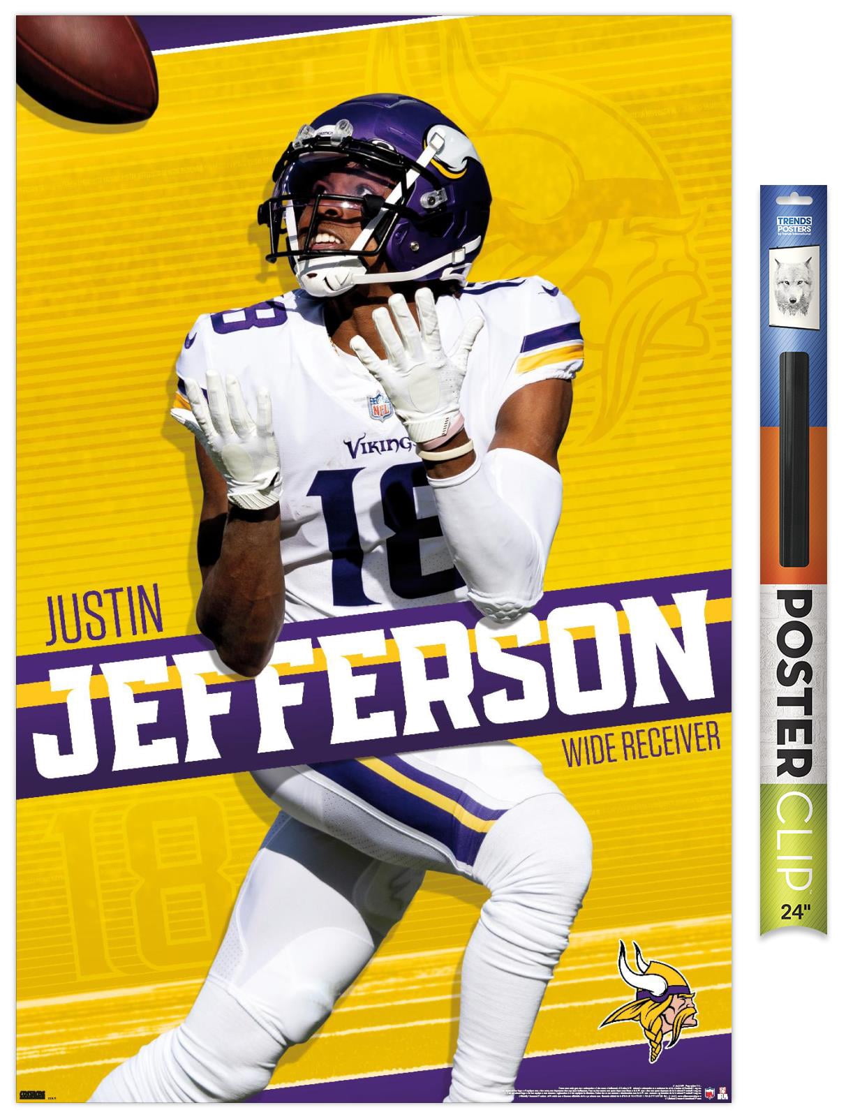 NFL Minnesota Vikings - Justin Jefferson 22 Wall Poster, 22.375" x 34 ...