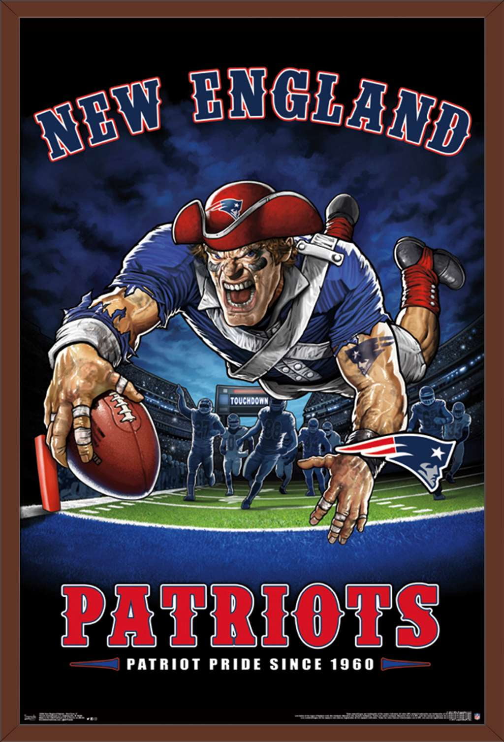 NFL New England Patriots - End Zone 17 Wall Poster, 22.375" x 34 ...