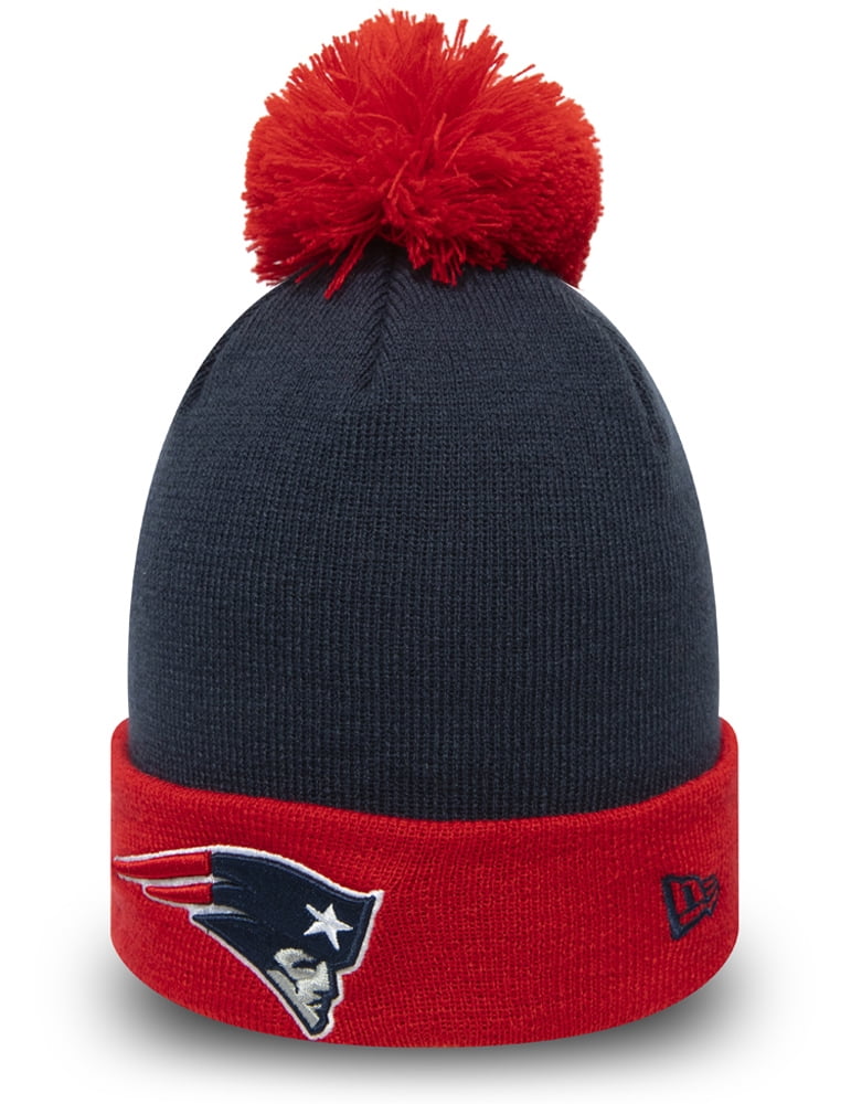 NFL New England Patriots Pop Team Knit Bobble Hat [Official Team Colour ...