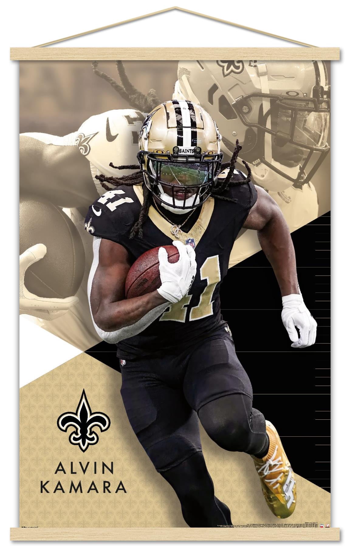 NFL New Orleans Saints - Alvin Kamara 25 Wall Poster with Magnetic ...