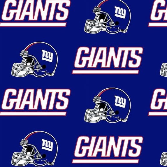 NFL New York Giants 58" 100% Cotton Sports Logo Craft Fabric By the ...