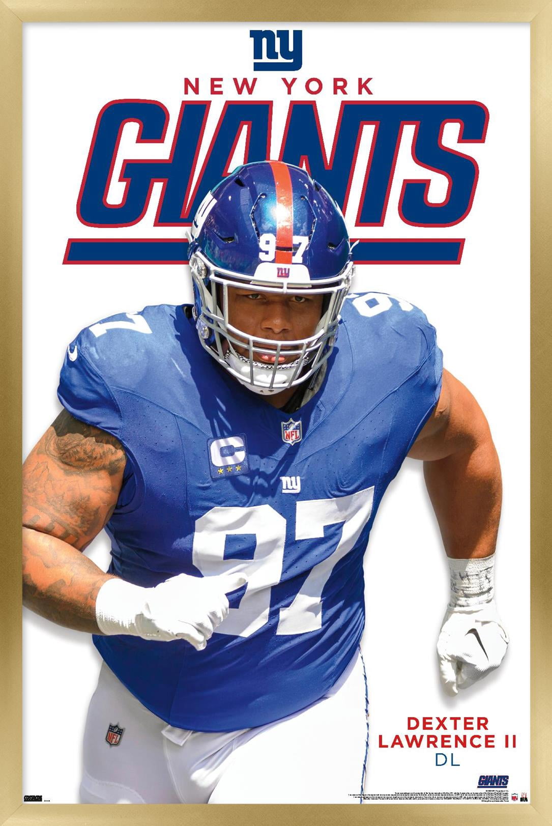 NFL New York Giants - Dexter Lawrence II Feature Series 24 Wall Poster ...