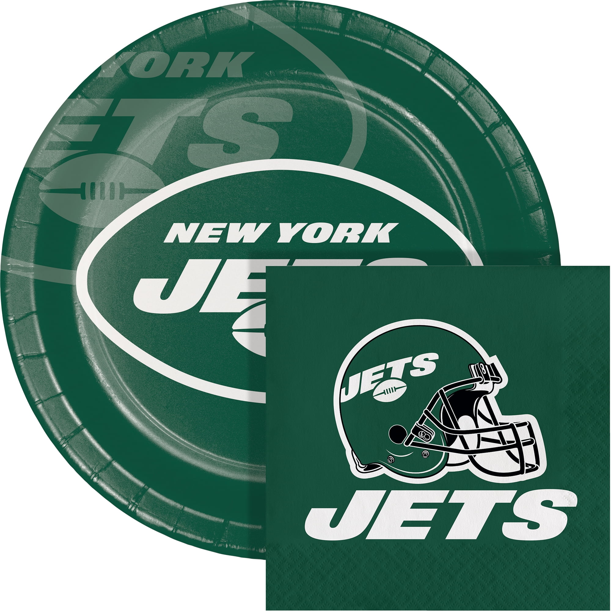 NFL New York Jets Paper Plate & Napkin Party Kit - Walmart.com