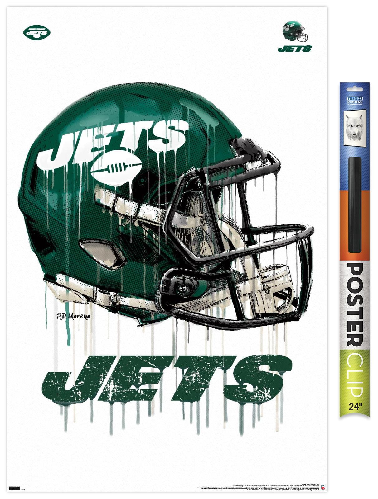NFL New York Jets - Drip Helmet 20 Wall Poster, 22.375" x 34" - Walmart.com