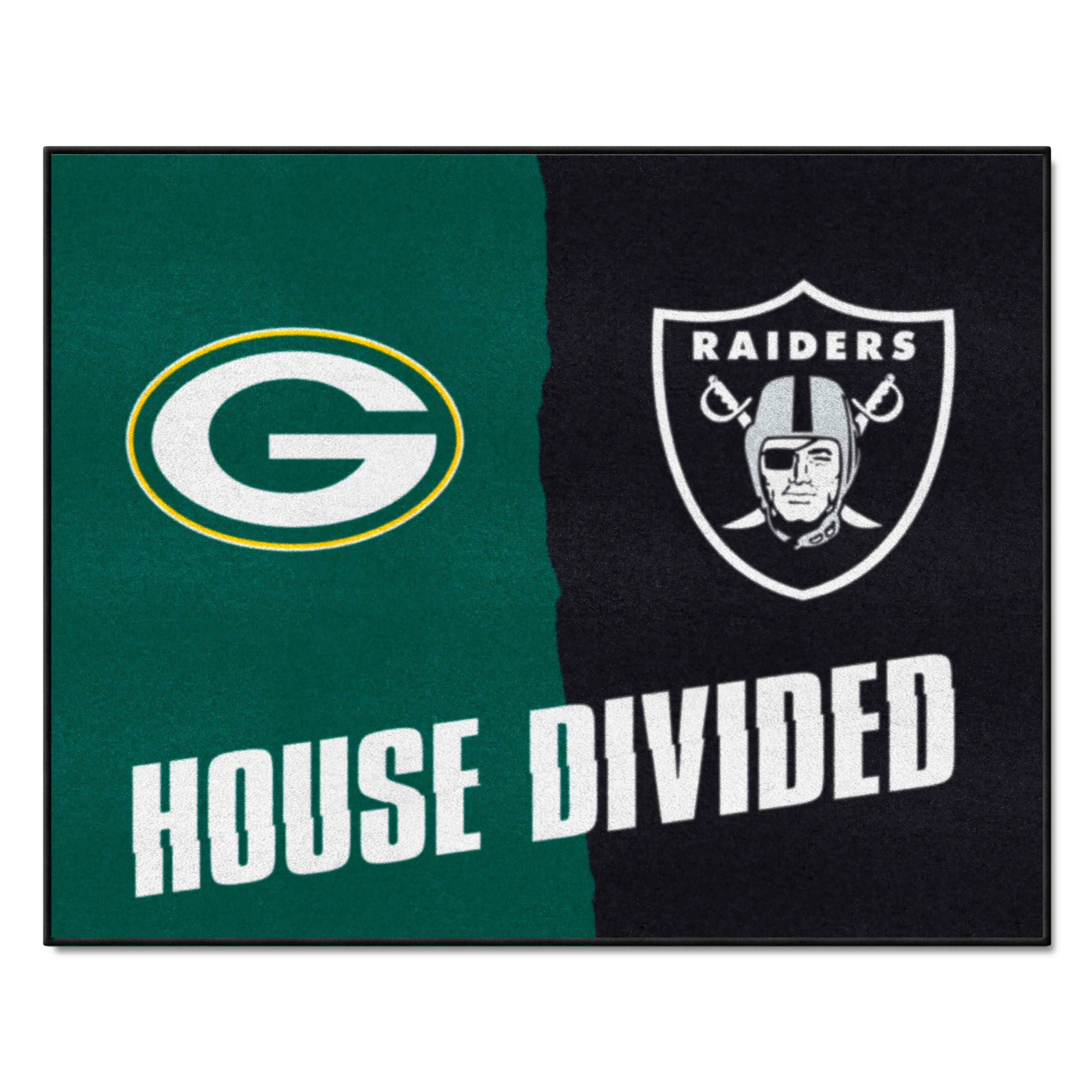 NFL - Packers - Raiders House Divided Rug 33.75"x42.5" - Walmart.com