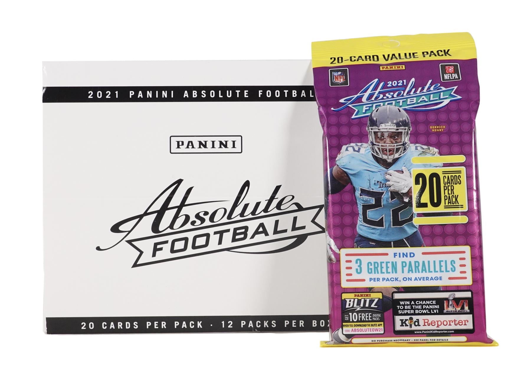 Walmart Exclusive: Panini 2021 NFL Absolute Football Card Box - 12 ...