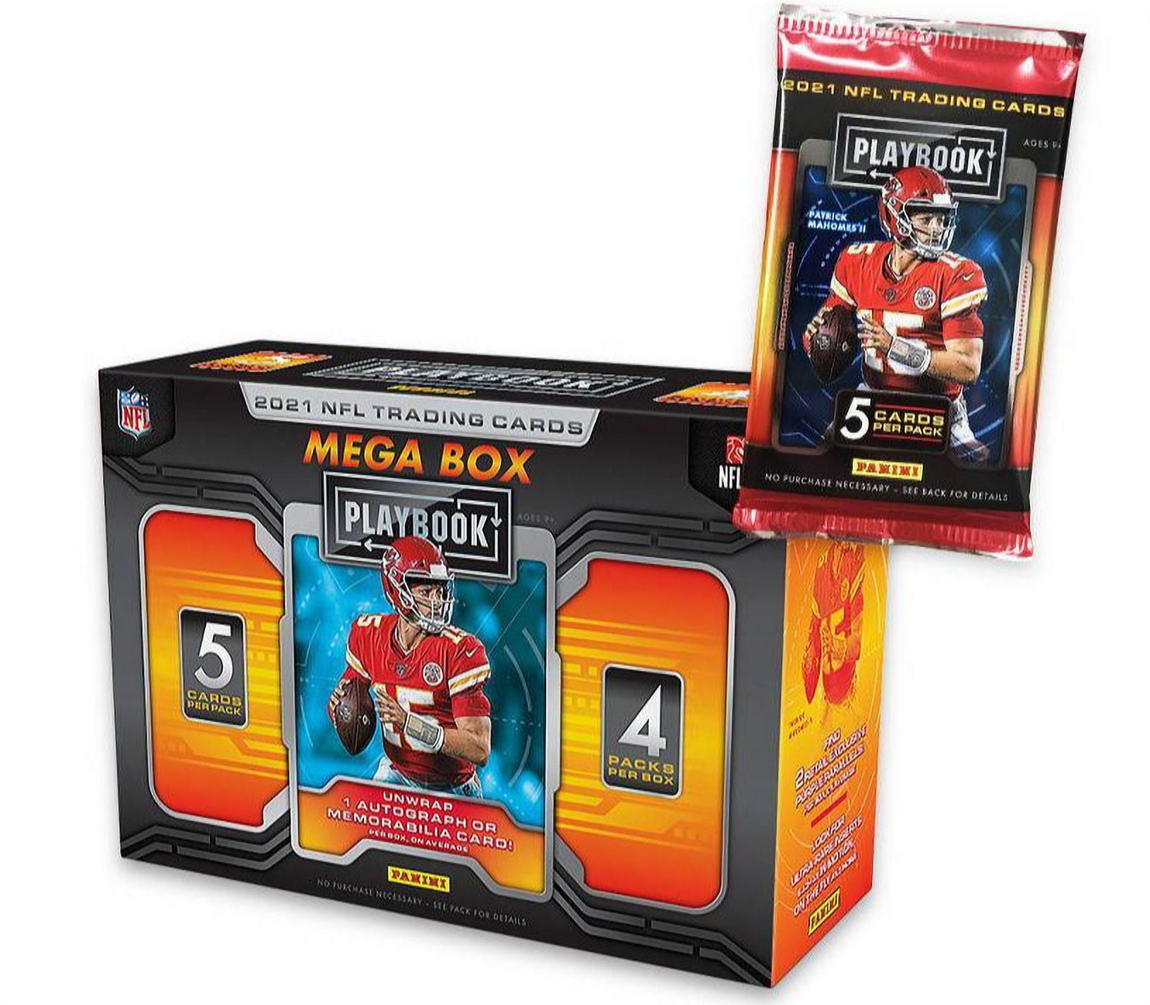 Panini 2021 NFL Playbook Football Trading Cards Mega Box with Packs ...