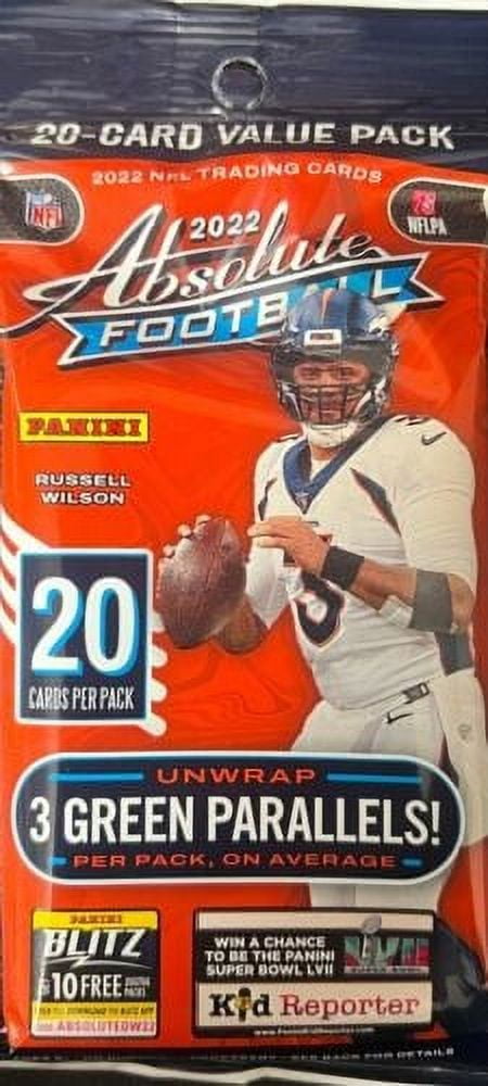 NFL Panini 2022 Absolute Football Trading Card VALUE Pack - Walmart.com