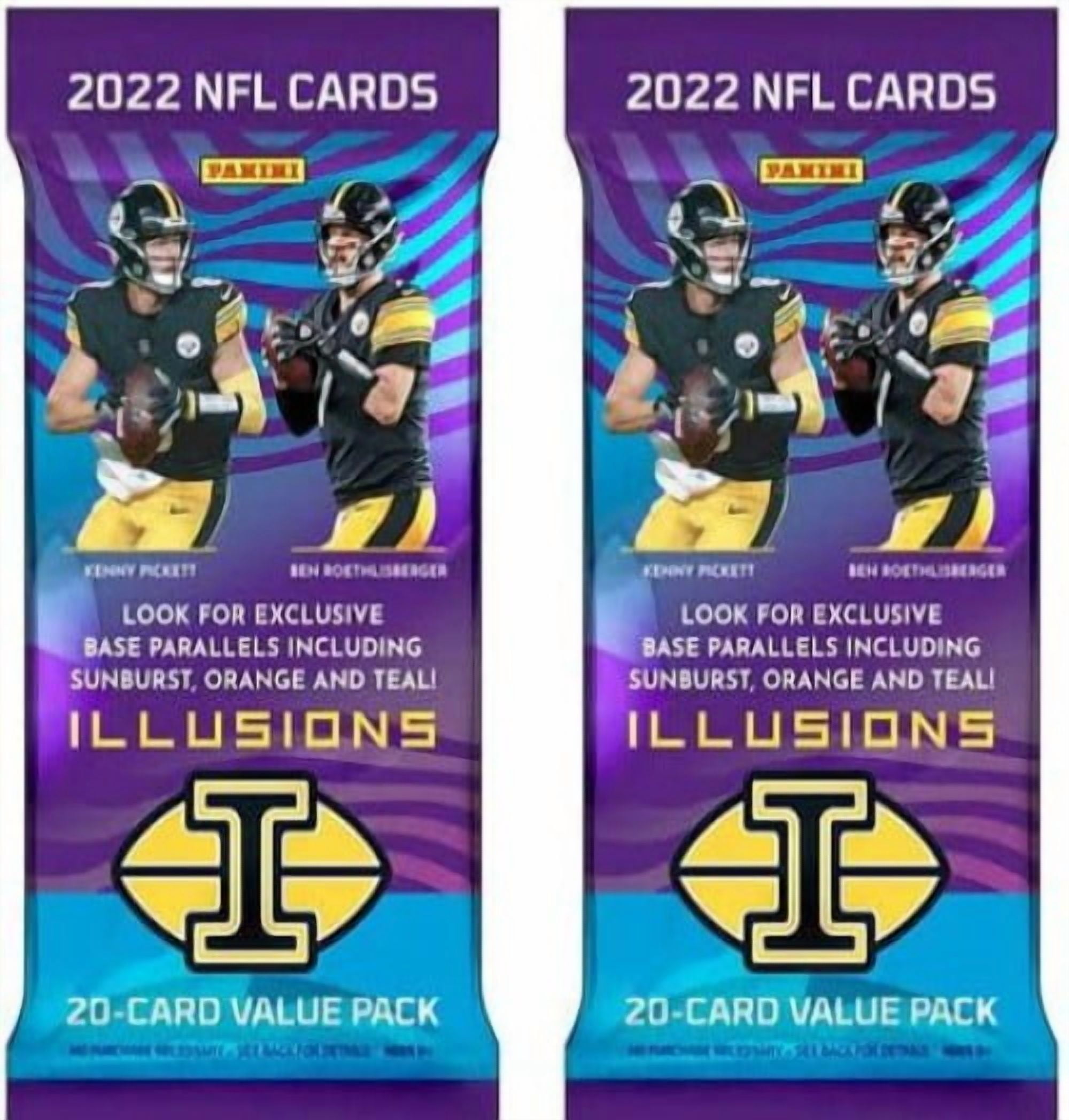 NFL Panini 2022 Illusions Football LOT of 2 Trading Card VALUE Packs ...