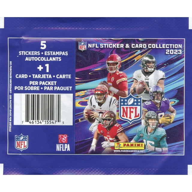NFL Panini 2023 Football Sticker Collection Pack (5 Stickers + 1 Card ...