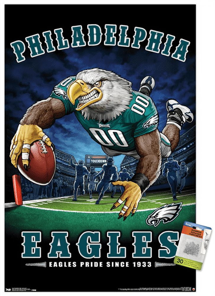 NFL Philadelphia Eagles - End Zone 17 Wall Poster with Push Pins, 22. ...