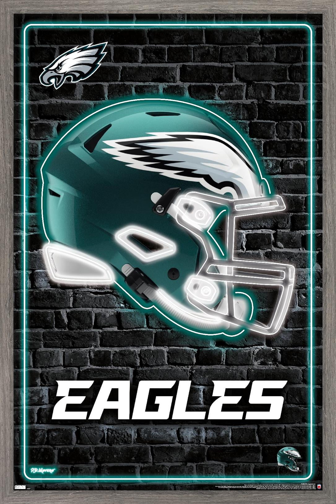 NFL Philadelphia Eagles - Neon Helmet 23 Wall Poster, 22.375" x 34 ...